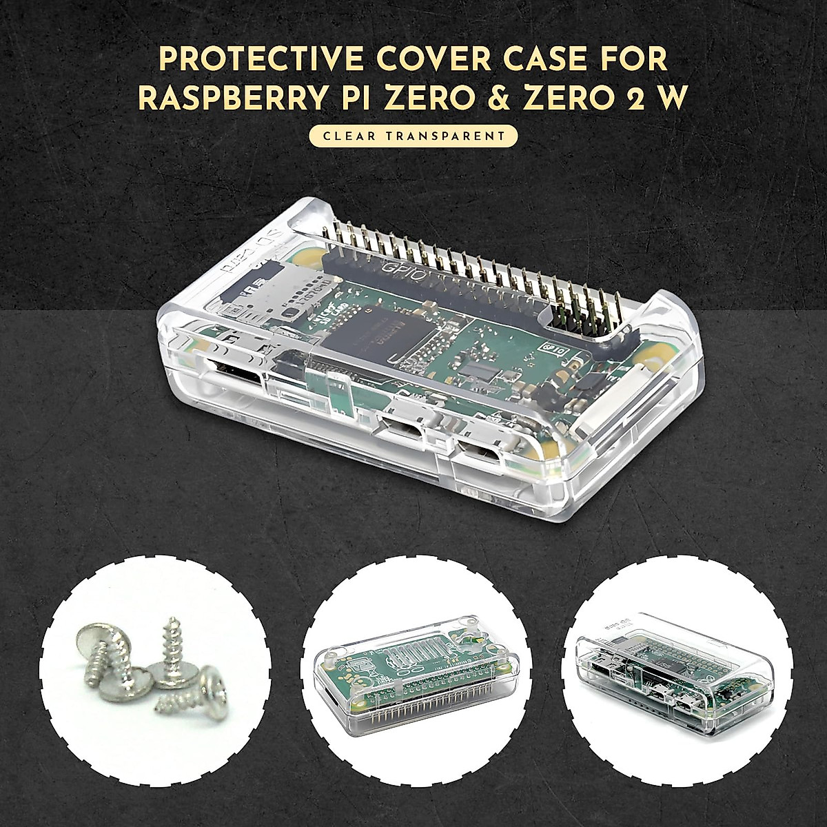 SB Premium Clear Case for Raspberry Pi Zero and Raspberry Pi Zero W Open Closed 2 in 1 Access to All Ports
