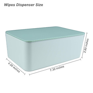 Diaper Wipes Dispenser, Tissue Storage Box Case, Wet Wipe Dispenser Holder with Lid for Home, Office, Cars (Green)