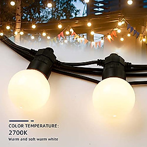 PURPLE LEAF Solar Led String Lights Outdoor Shatterproof 24 Ft 12 Waterproof Bulbs with Commercial 8 Lighting Modes Decorative for Gazebo Yard Garden Pergola with Solar Christmas Powered Light