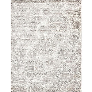 Unique Loom Sofia Collection Area Rug - Grand (9' x 12' 2", Light Gray/ Ivory)