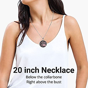 Shop LC Dragonfly Necklace - Dragonfly Jewelry Gifts for Women - Rose Quartz Healing Gemstone Pendant Necklace - 20" Necklace Length