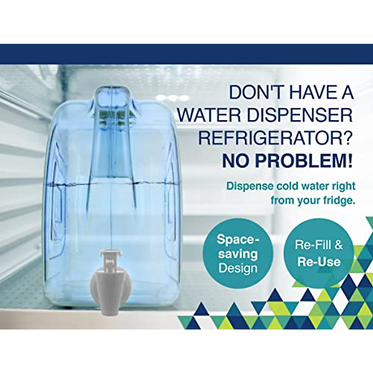 Arrow Ultra Drink Dispenser for Fridge, 2 Gallon - Plastic Beverage Dispenser with Spigot for Easy Dispensing - BPA Free Clear Plastic - Convenient Handle, Easy-Pour Spout