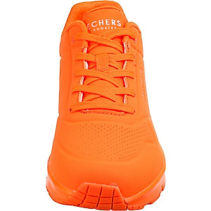 Skechers Women's Uno-Night Shades Sneaker, Orange, 8