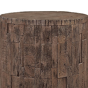 Ball & Cast Wood Stump End Table, Vintage Brown