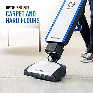 Hoover ONEPWR HEPA+ Cordless Bagged Upright Vacuum Cleaner, Lightweight, For Carpet and Hard Floor, BH55500PC, White