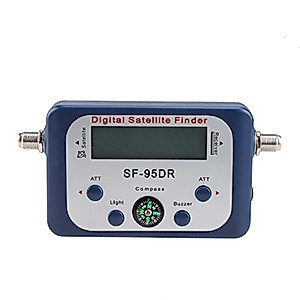 AGPtek Digital Satellite Signal Finder Meter for Dish Network Directv FTA with Compass and Audio Tone - Blue