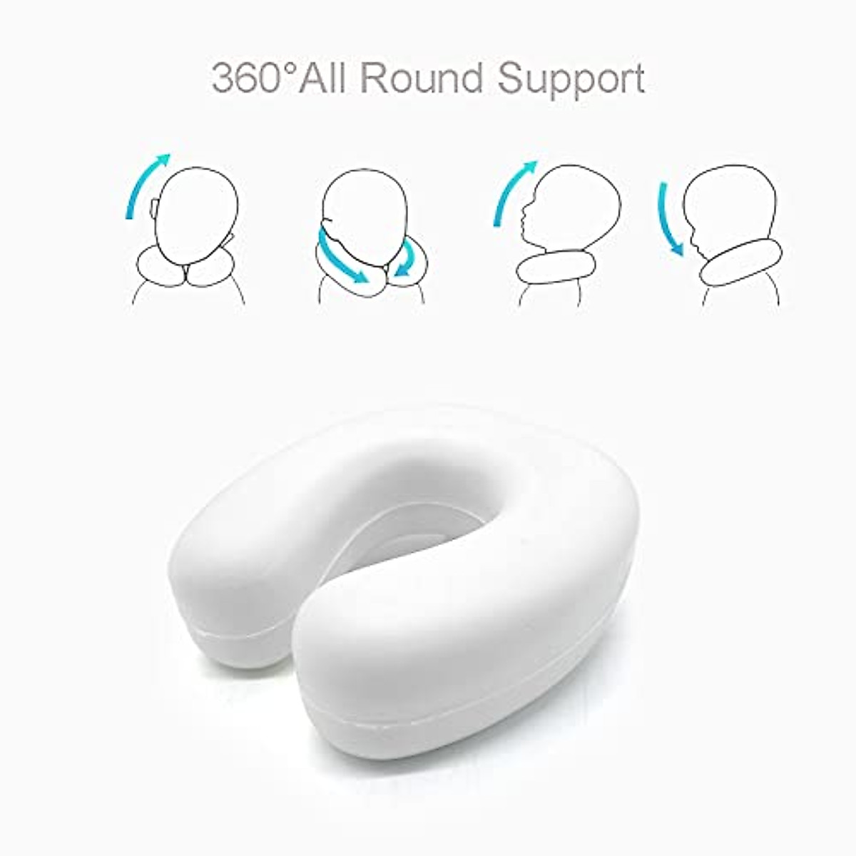 Gluck Plants Travel Pillow,Neck Pillow for Traveling U Shaped Memory Foam Green Portable Headrest Sleep Airplane Travel Neck Pillow for Flight,Car & Home,Office