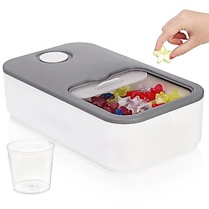 Goaste Laundry Pod Container with Slide Lid, 15 Inch Laundry Powder Holder with Measuring Cup, Large Capacity Laundry Detergent Storage Box for Organization (Fits 2 Bottles of Detergent, 120-150 Pods)