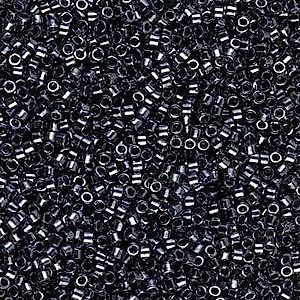 Miyuki Delica 11/0 Cylinder Seed Beads - Gunmetal - DB0001 5 Grams