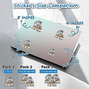 Miraki Trying To Get My Shit Together Sticker, Cat Stickers, Cat Mom Stickers, Animal Stickers, Water Assitant Die-Cut Vinyl Funny Decals for Laptop, Phone, Guitar, Water Bottles, Kindle Sticker