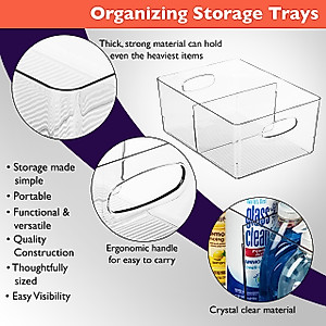 ClearSpace Plastic Storage Bins with Divider – Perfect Kitchen Organization or Pantry Storage – Fridge Organizer, Pantry Organization and Storage Bins, Cabinet Organizers