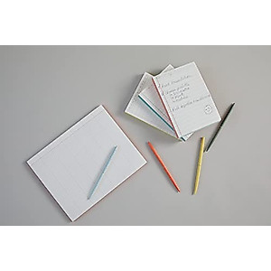 DesignWorks Ink 5" x 7" Green & Peach Color-Block Notepad - Cute Memo Pad with 120 Tear-Off Planner Sheets for Notes, To-Do List, & Reminders | Aesthetic Desk Accessories (PP57-2022)