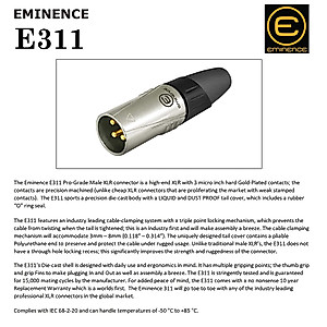 Audioblast - 2 Units - 3 Foot - HQ-4 - Star Quad Balanced Male to Female Microphone Cables with Eminence E311 & E312 Gold XLR Connectors – UV Protected & Road Ready