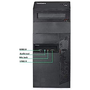 Lenovo ThinkCentre M82 Tower Desktop PC, Intel Quad Core i5-3470 up to 3.6GHz, 8G DDR3, 256G SSD, DVD, WiFi, BT 4.0, Windows 10 64 Bit-Multi-Language Supports English/Spanish/French(Renewed)