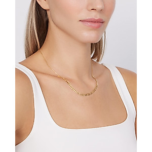 Jewelry Atelier Gold Filled Cleopatra Necklace Collection – 14K Yellow Gold Filled Half Collar Style Cleopatra Chain Necklace for Women (With Extension/Adjustable Chain)