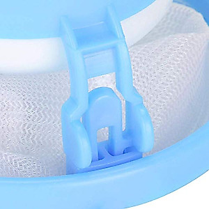 Floating Lint Mesh Bag Pet Hair Collector Laundry Filter Bag for Washing Machine Washer Lint Catcher,Hair Filter Net Pouch(Blue)