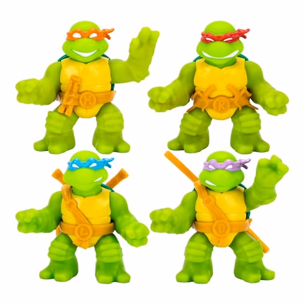 Heroes of Goo Jit Zu Teenage Mutant Ninja Turtles | 4 Pack | Super Oozy Toy Figures | Classic Donatello, Classic Michelangelo, Classic Leonardo & Classic Raphael | with Different Colored Mutations