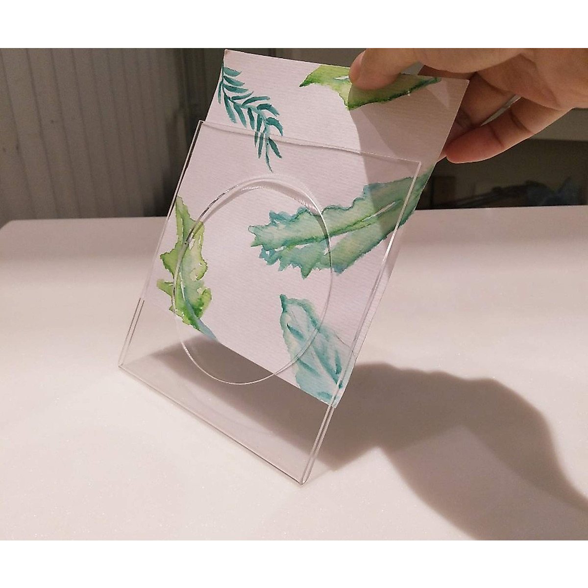 DIY Acrylic Napkin Holder, Square Clear Acrylic Cocktail Coaster,Set of 6 Home and Office Décor