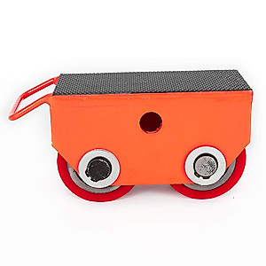 Machinery Skate, 2.5T/5500lbs Fixed Steel Machinery Roller Mover w/Strong Rigid PU Roller & Rubber Surface, Heavy Duty Machine Dolly Skate for Industrial Moving Equipment