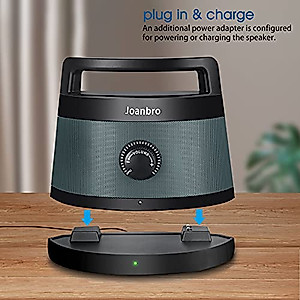 Joanbro TS1D 2.4GHz Portable Wireless Speakers for TV for Seniors and Hard of Hearing, Optical/RCA/AUX Supported, Voice Highlighting and Tone Control, 100ft Long Range TV Speaker