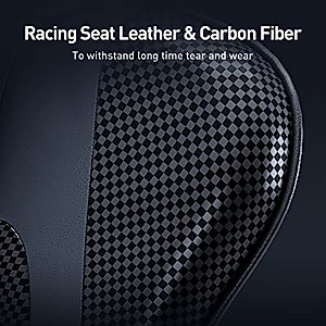 AutoFull C3 Gaming Chair Office Chair Ergonomic Computer Gaming Chair PU Leather with Headrest and Lumbar Support High Back Adjustable Racing Gaming Chair with Footrest(Black)