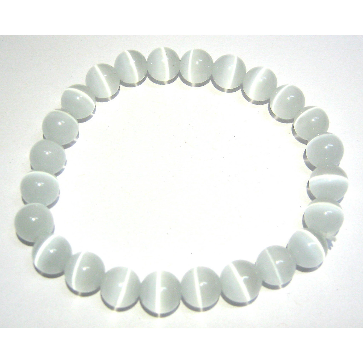 CRYSTALMIRACLE Powerful Selenite Beaded Round Bracelet Crystal Healing Fashion Jewelry Men Women Gift Handcrafted Accessory Wellness