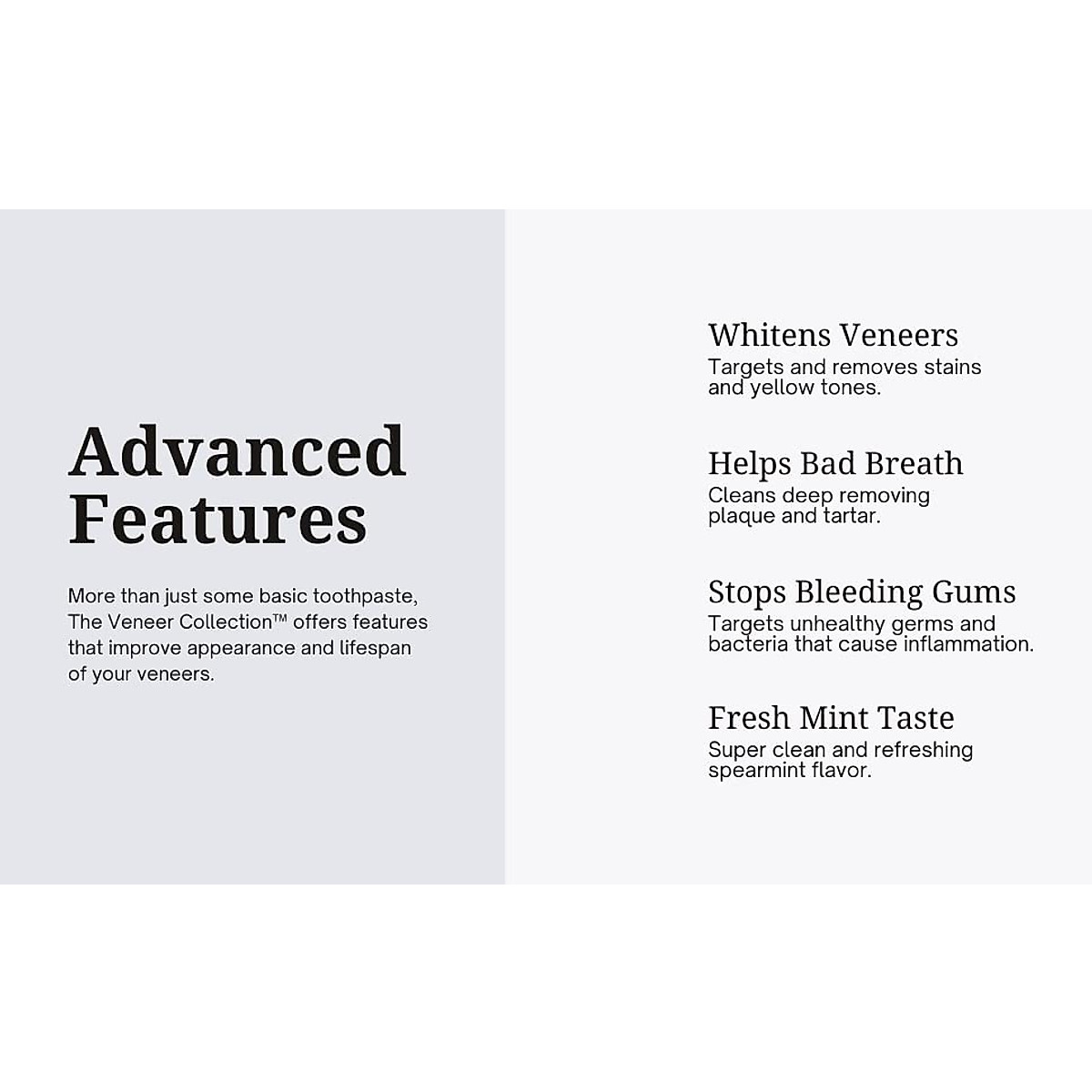 Veneer Whitening Toothpaste The Veneer Collection Remove Stains from Veneers Fresh Mint Toothpaste for Veneers