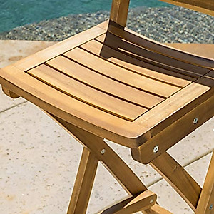 Christopher Knight Home Atlantic Outdoor Folding Wood Bar Stools