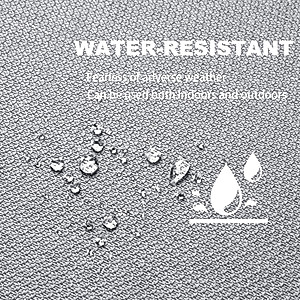 Pcinfuns Indoor/Outdoor Memory Foam Chair Cushions,Thick 17"x16"x3" Chair Cushion for Patio Furniture,Water-Resistant Durable Seat Pads with Ties,Light Grey,4 Pack