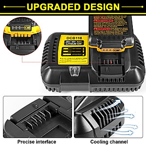 DCB118 for Dewalt Battery Charger Fast Charger for Dewalt Flexvolt 20V/60V Max Battery (Charger Only)