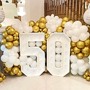 110pcs White Balloons 12 Inch White Latex Balloon Garland Arch Kit for Birthday Baby Shower Wedding Anniversary Graduation Party Decorations