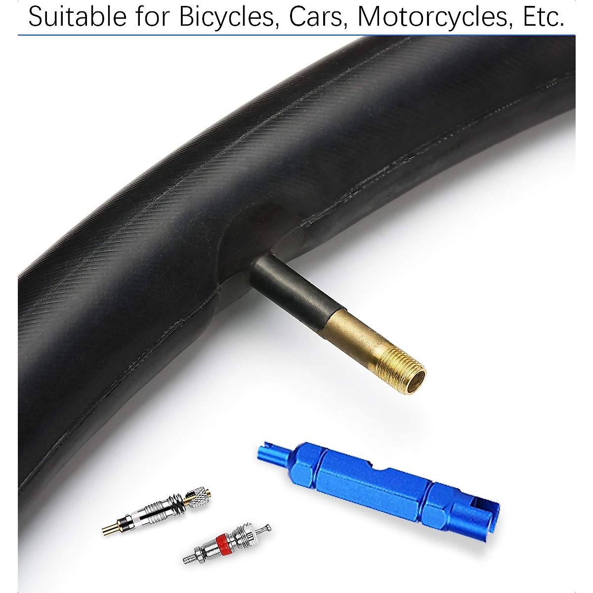 VANICE Valve Core Remover Tool Presta Schrader Tire Valve Repair Tool for Bicycle, Cars, SUV, Bike, Motorcycles Tyre/Blue