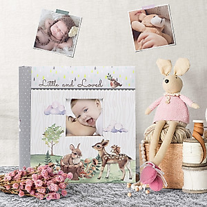 Holoary Baby Photo Album 4” x 6” 160 Photos, Newborn Baby Keepsake Gifts for Baby Boy/Girl and New Parents, Woodland Animals Design