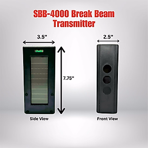 Dakota Alert SBB-4000 Solar Break Beam Driveway Alarm Sensor - Long Range, Outdoor, Weatherproof, Up to 1 Mile Wireless Range - Compatible with Any Dakota Alert 4000 Series Receivers
