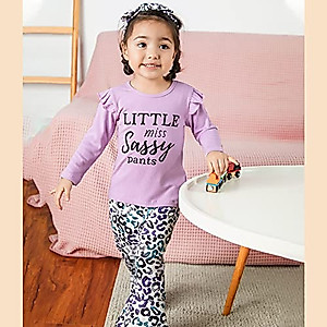 SYNPOS Toddler Girl Newborn Infant Clothes Set, Baby Girl Gifts Set Long Sleeve Sweatshirts Tops Pants Outfits