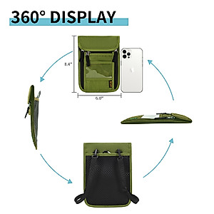 Lufyzora Passport Holder Neck Pouch for Women&Men Adjustable Strap Neck Wallet for Traveling RFID Blocking Travel Wallet (Green)