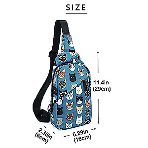 MIKOPNLIW Sling Bags for Men Women Shoulder Backpack Small CrossBody Chest Bag Daypack for Hiking Cycling and Travel