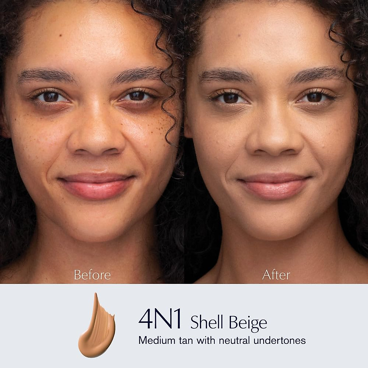 Estée Lauder Double Wear Stay-in-Place 24-Hour Long-Wear Matte Foundation Makeup, 1 Fl Oz, 4N1 Shell Beige