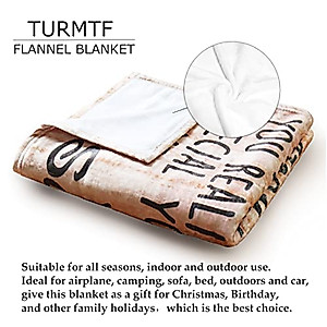 TURMTF Gifts for Husband, Fathers Day Birthday Gifts from Wife, to Husband Father's Day Birthday Gifts from Wife, for My Husband Blanket, Husband Mother's Day Blanket Gifts 55"X70"