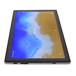 Pssopp HD Tablet, Gaming Tablet US Plug 100‑240V 8800mAh Battery Dual Camera 6GB RAM 64GB ROM (Iron Gray)