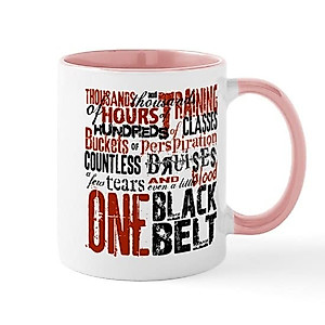 CafePress ONE BLACK BELT Mug Ceramic Coffee Mug, Tea Cup 11 oz
