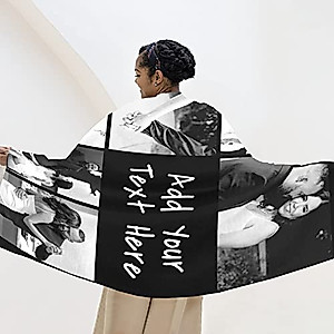 Custom Blanket with Photos Personalized Blanket with Picture & Text Customized Sofa Throw Blanket for Couples, Funny Gifts for Valentines,Boyfriend,Dad,Mom,Friends,New Year,Birthday - 40"x50"