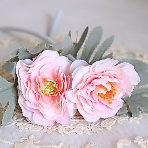 Tinsow Artificial Persian Buttercups Roses Flowers for Flower Arrangement, Home Decoration, 10.6" Faux Garden Ranunculus for Parties and Wedding Decoration (8, Pink)