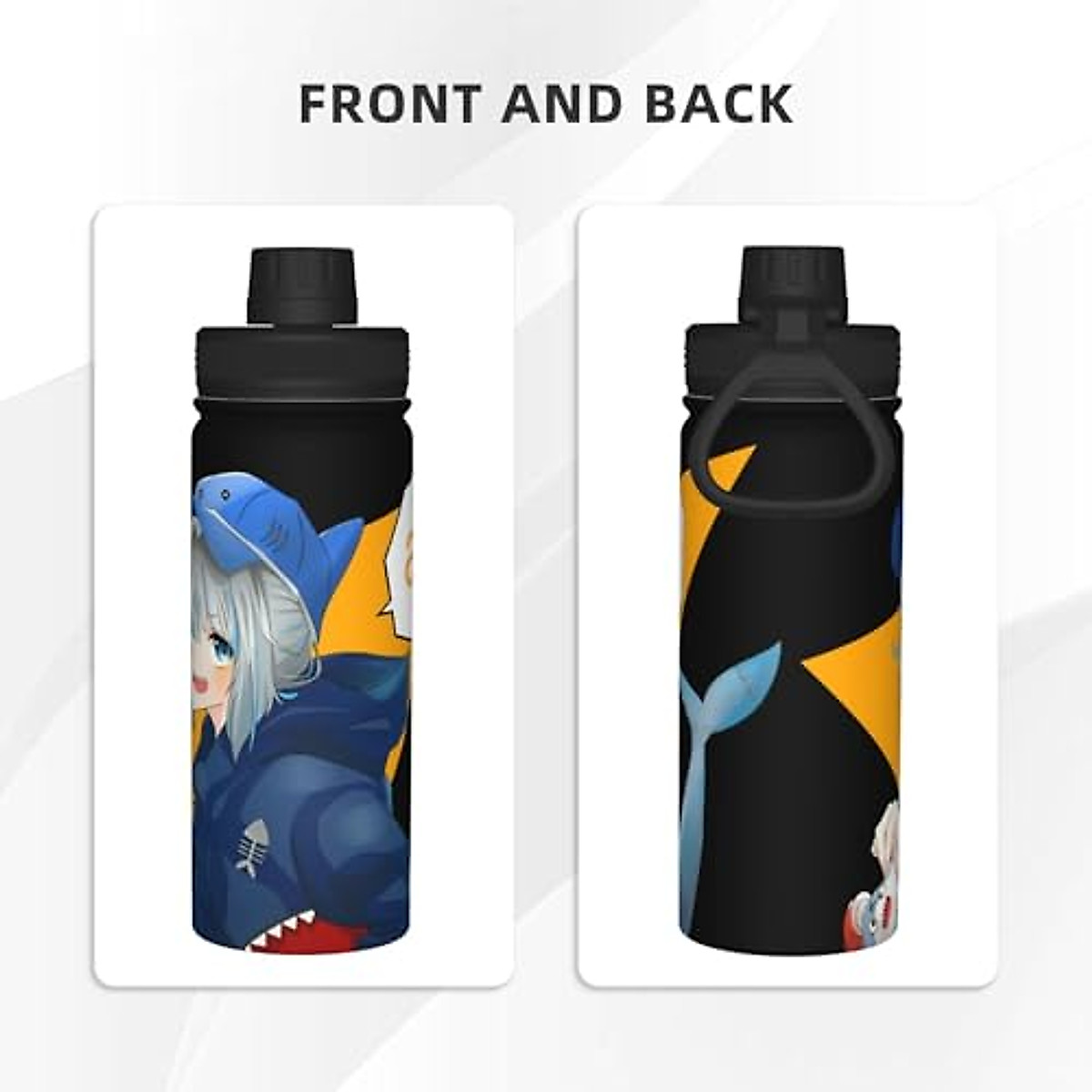 Gawr Music Gura Tumbler 18 oz Stainless Steel Sports Insulated Kettle Travel Drinking Cup Water Bottle with Lid