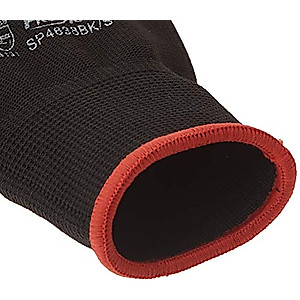 Liberty P-Grip Ultra-Thin Polyurethane Palm Coated Glove with 13-Gauge Nylon/Polyester Shell, Small, Black (Pack of 12)