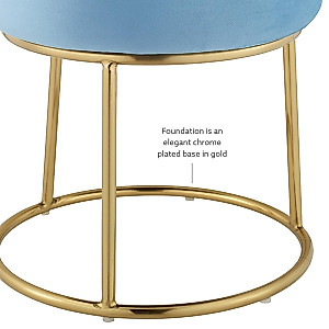 Linon Grey and Silver Vanity and Accent Dalilah Stool