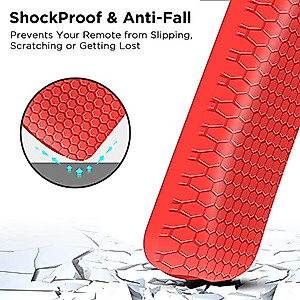 2 Pack Case for Dish Network Remote 52.0/54.0, Silicone Cover for Dish TV Remote Controller Skin Protective Universal Replacement Rubber Sleeve Protector(Red,Blue)