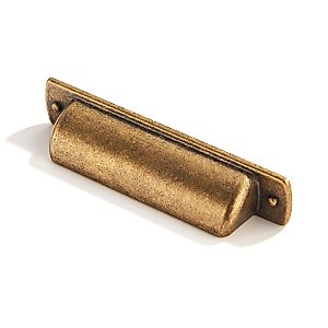 khtumeware 10 Pack 3" Drawer Pulls Antique Brass Cabinet Cup Pulls Kitchen Hardware Cabinet Handles Drawer Handles Knobs 3 inch Hole Center