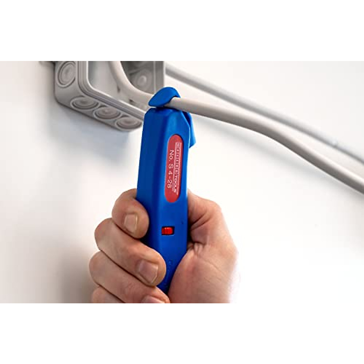 WEICON No. S4-28 - Cable Knife/Retractable Hook Stripping Blade/Adjustable Cutting Depth/Range 5/32-1 7/64 inch (4-28 mm) / 100% Made in Germany