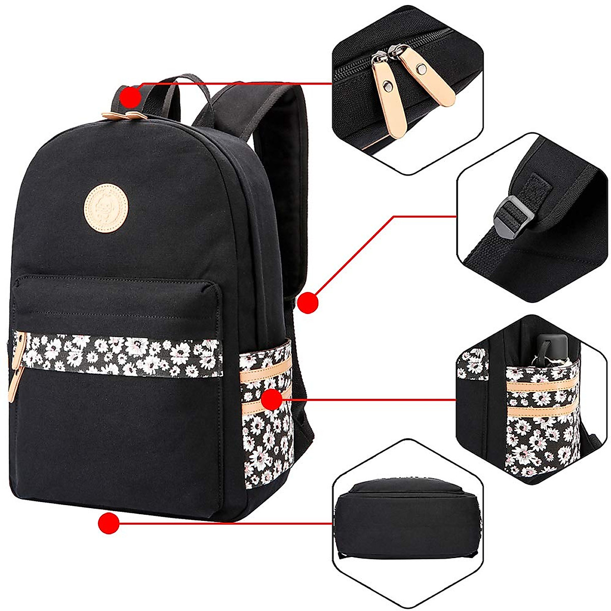 mygreen Casual Style Canvas Backpack/School Bag/Travel Daypack Light Green